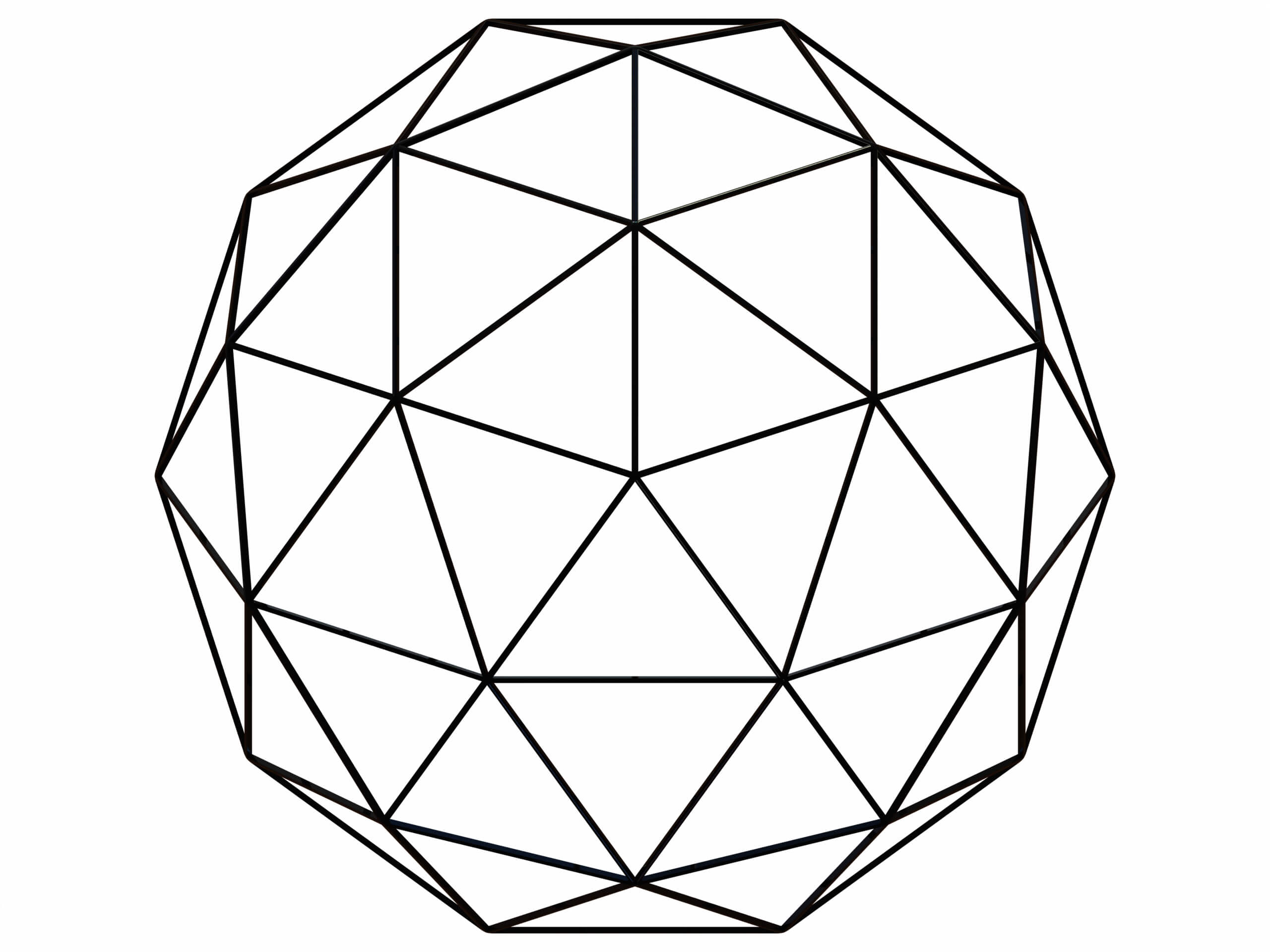 Wireframe Shape Geodesic Polyhedron Sphere - 3D Model by MRAnyCAD