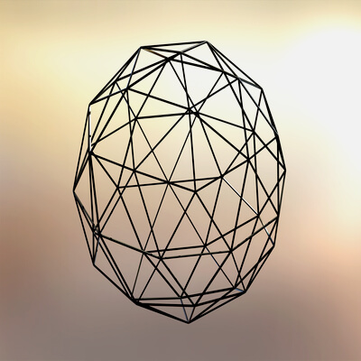 Wireframe Shape Geodesic Polyhedron Sphere - 3D Model by MRAnyCAD