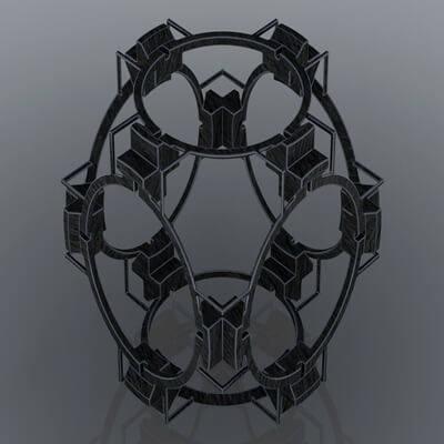 Wireframe Shape Geometric Companion Cube - 3D Model by MRAnyCAD