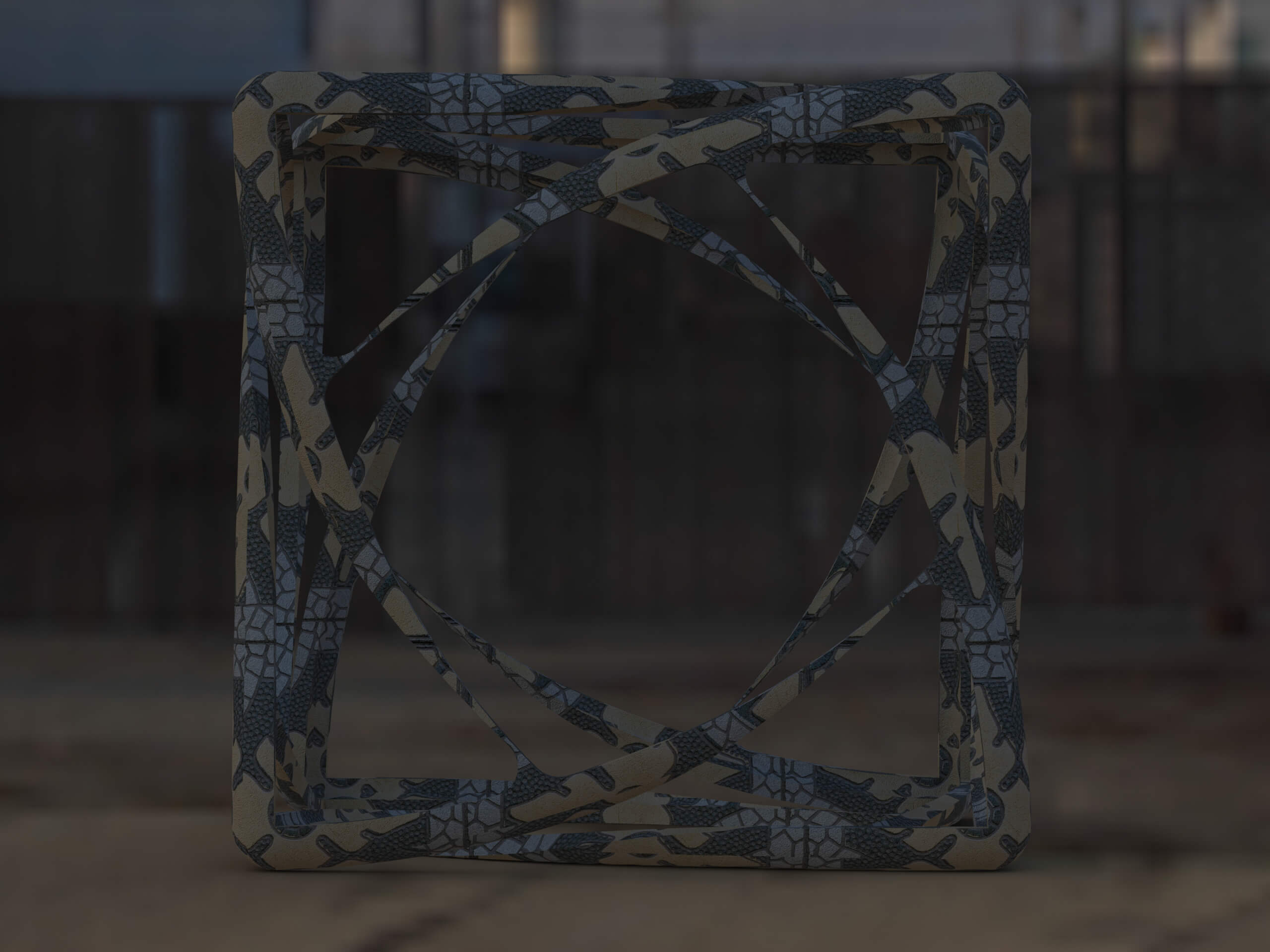 Wireframe Shape Geometric Complex Cube - 3D Print Model by MRAnyCAD