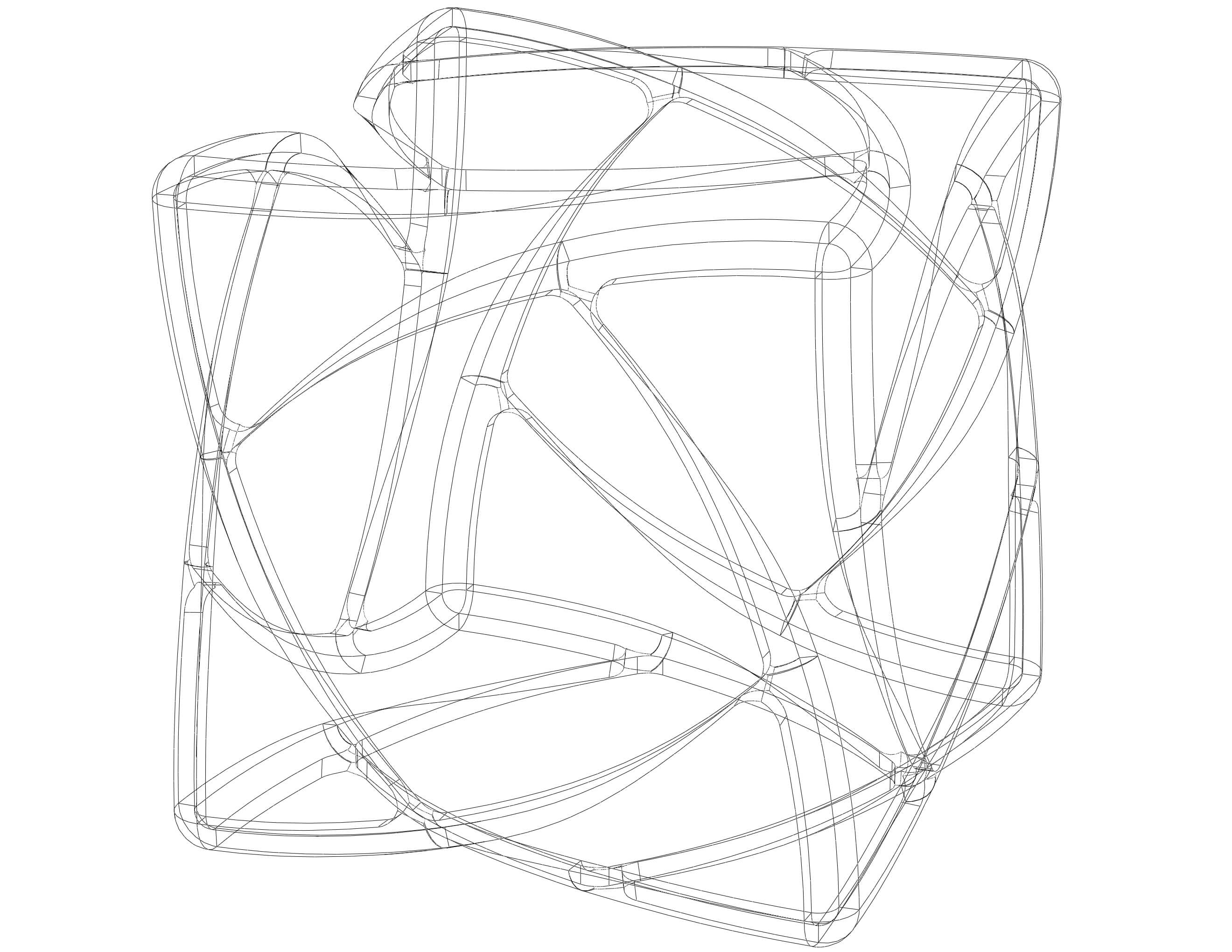 Wireframe Shape Geometric Complex Cube 3d Print Model By Mranycad