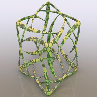 Wireframe Shape Geometric Complex Cube - 3D Model by MRAnyCAD