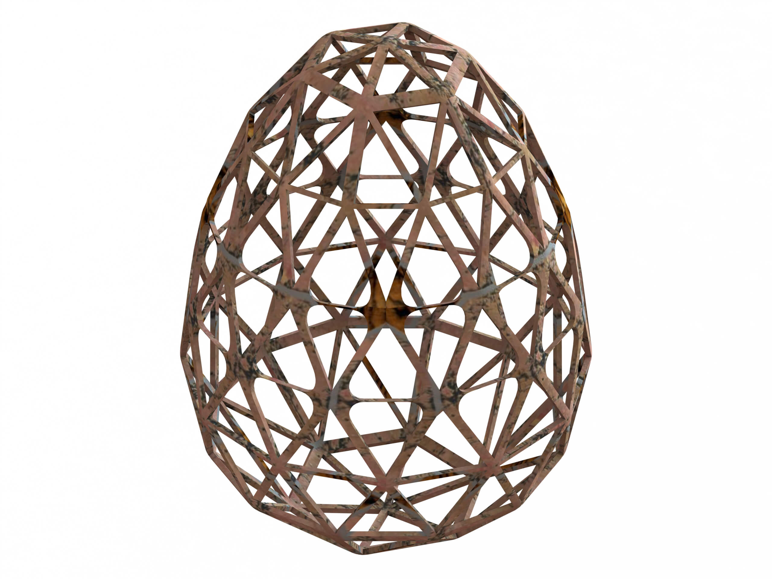 Wireframe Shape Geometric Egg - 3D Model by MRAnyCAD
