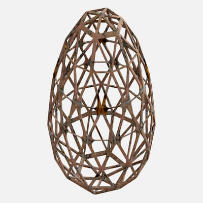 Wireframe Shape Geometric Egg - 3D Model by MRAnyCAD