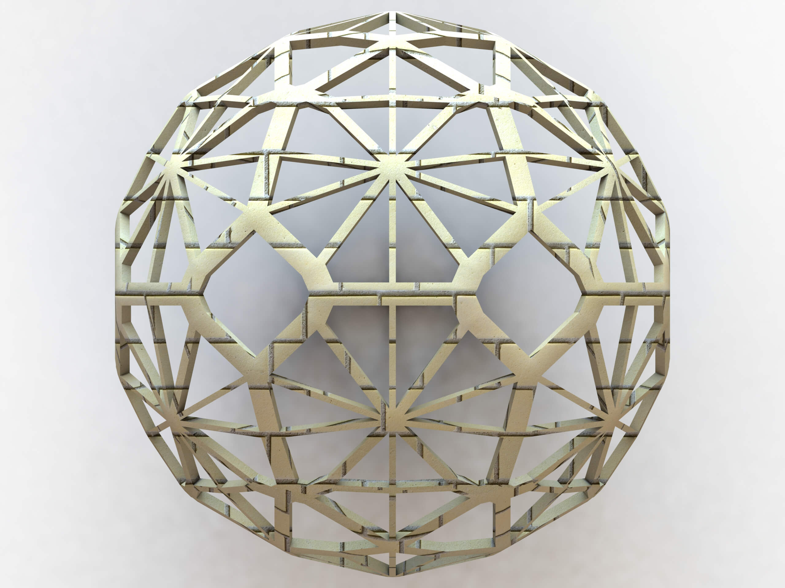 Wireframe Shape Geometric Faceted Sphere - 3D Print Model by MRAnyCAD