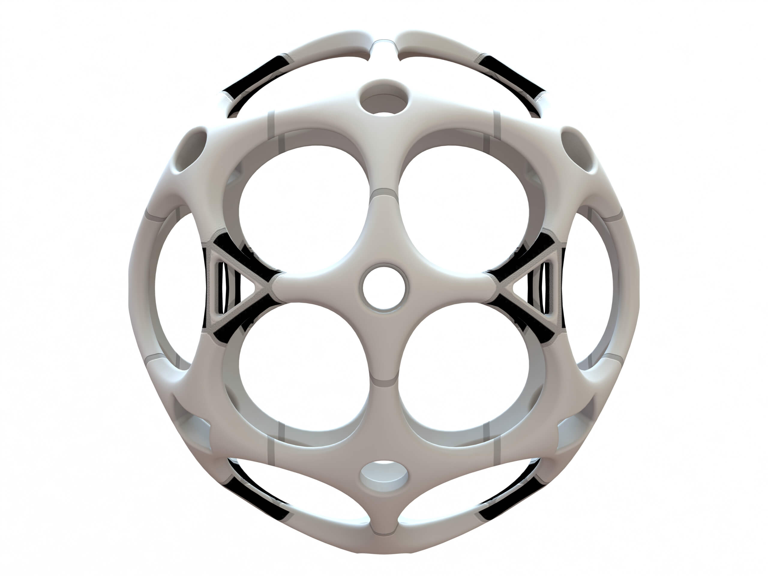 Wireframe Shape Geometric Holes Pattern Ball - 3D Print Model by MRAnyCAD