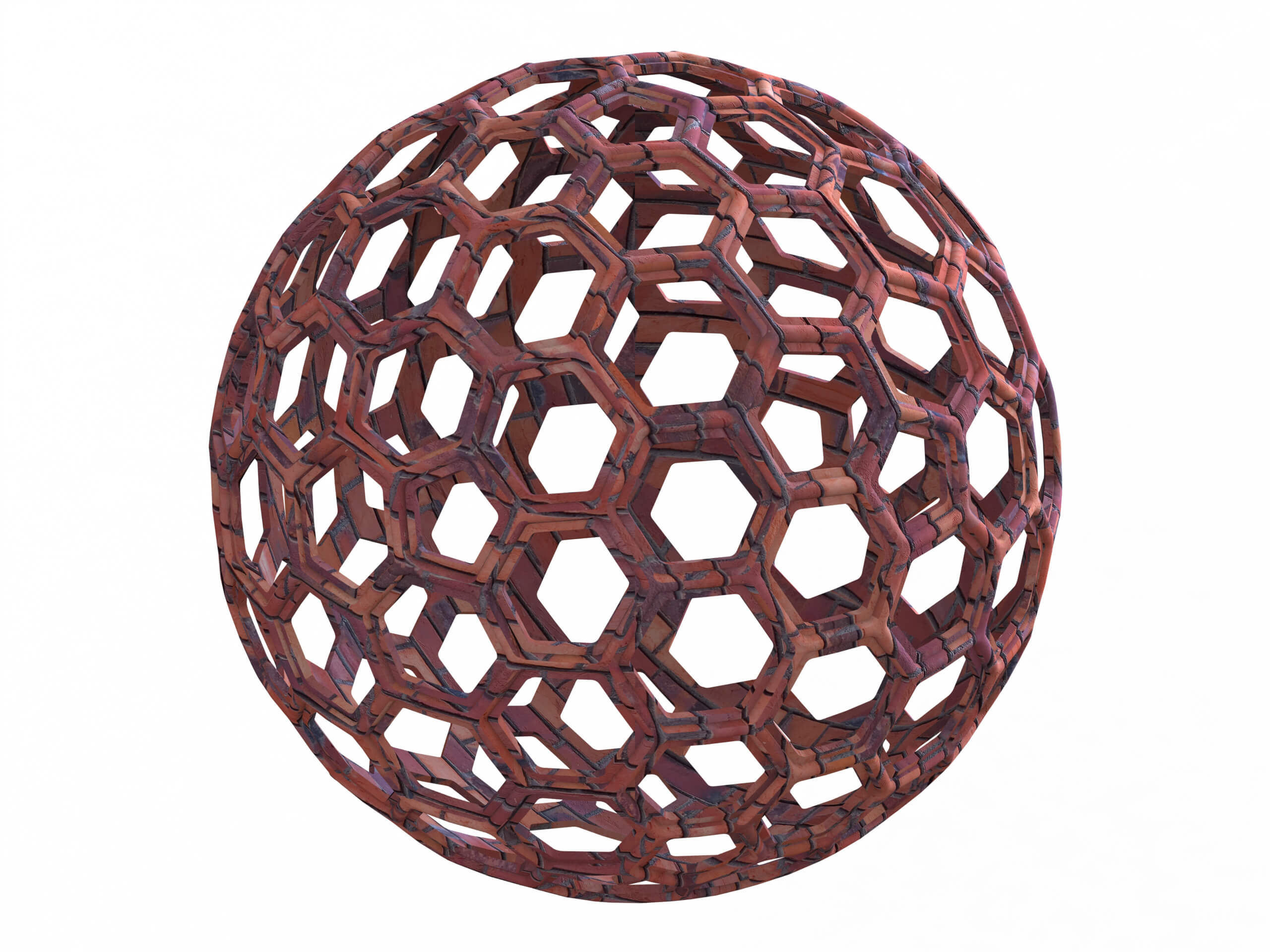 Wireframe Shape Geometric Honeycomb Sphere - 3D Print Model by MRAnyCAD