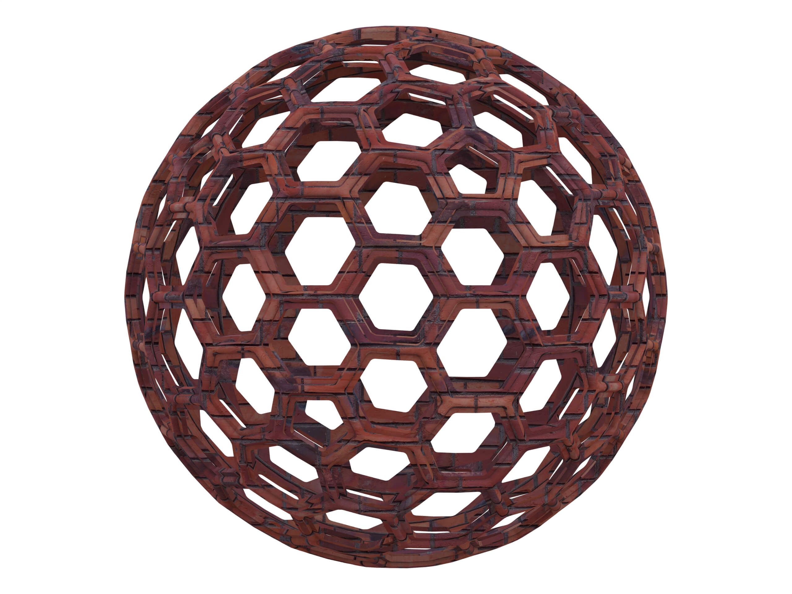 Wireframe Shape Geometric Honeycomb Sphere - 3D Print Model by MRAnyCAD