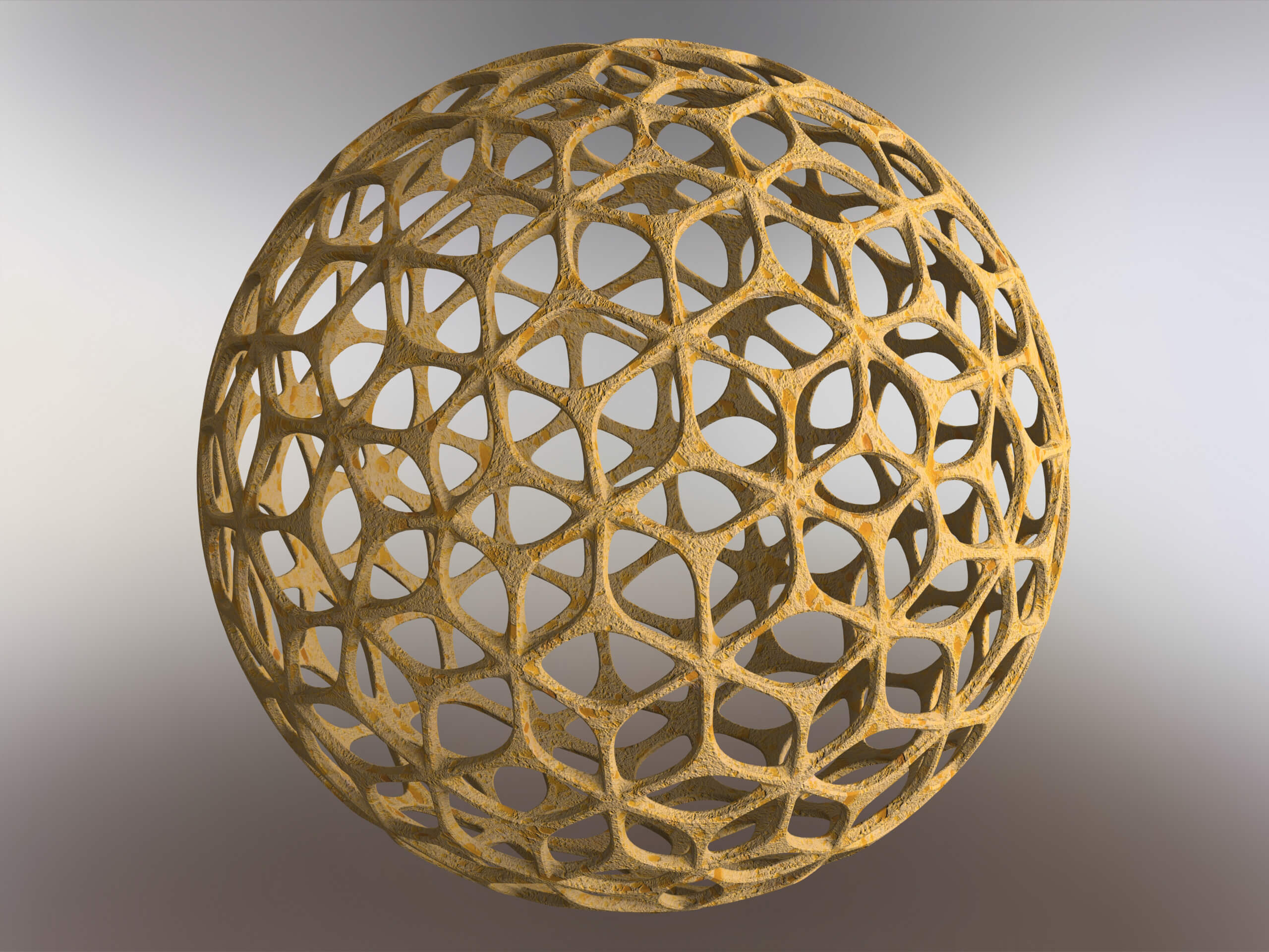 Wireframe Shape Geometric Leaf Pattern Ball - 3D Print Model by MRAnyCAD
