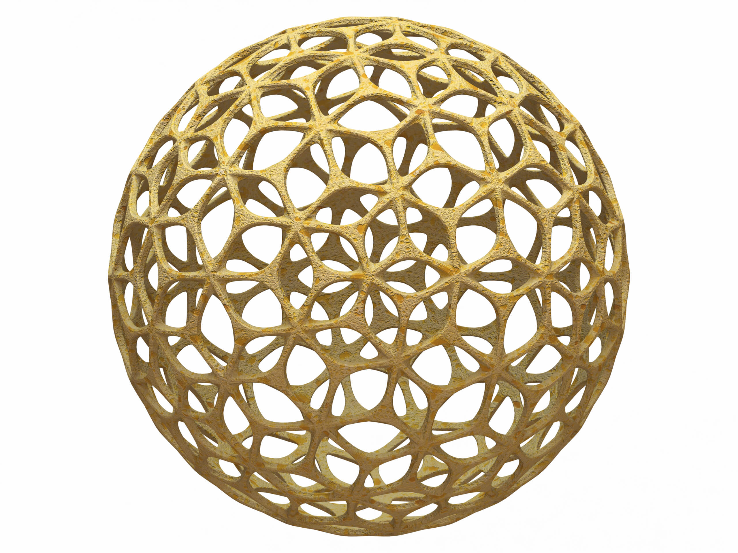 Wireframe Shape Geometric Leaf Pattern Ball - 3D Print Model by MRAnyCAD