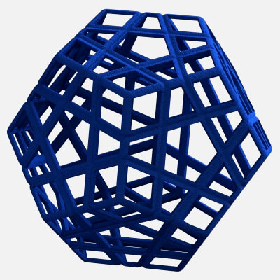 Wireframe Shape Geometric Megaminx Cube - 3D Model by MRAnyCAD