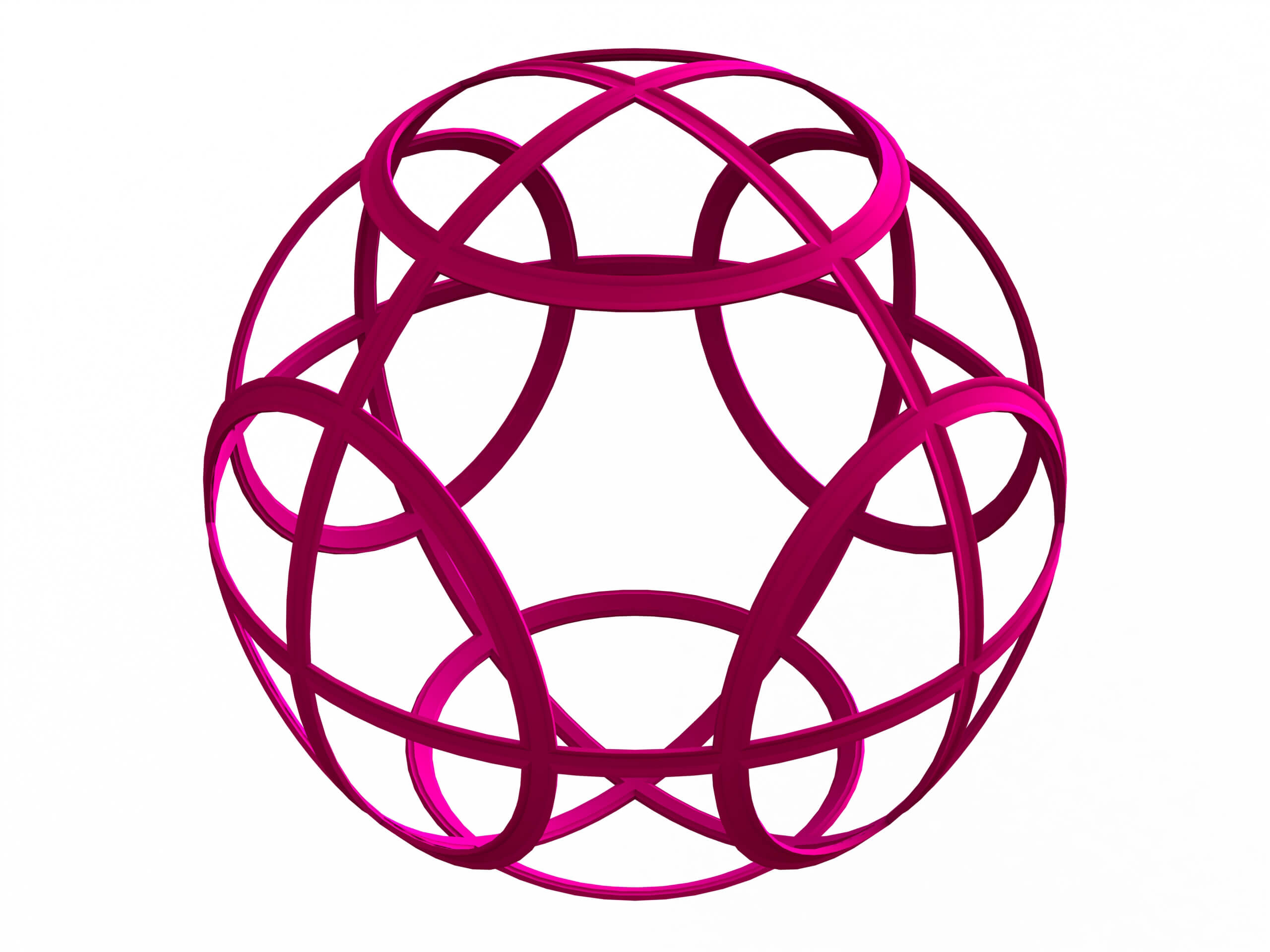 Wireframe Shape Geometric Petanque Ball - 3D Model by MRAnyCAD