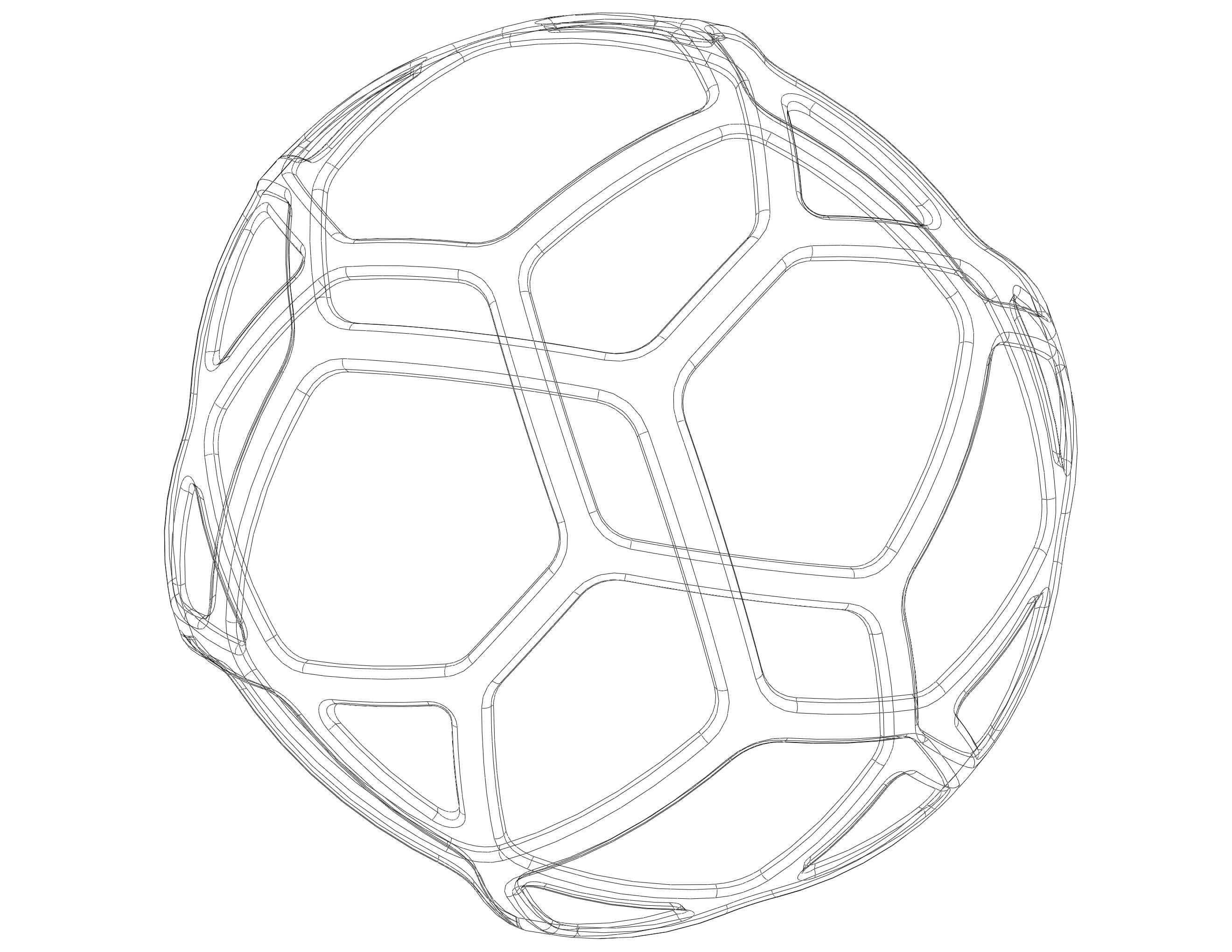 Wireframe Shape Geometric Simple Ball - 3D Print Model by MRAnyCAD