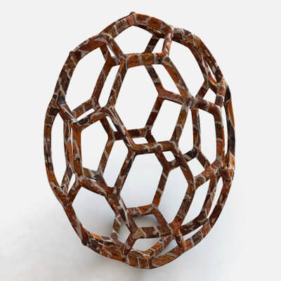 Wireframe Shape Geometric Soccer Ball - 3D Print Model by MRAnyCAD