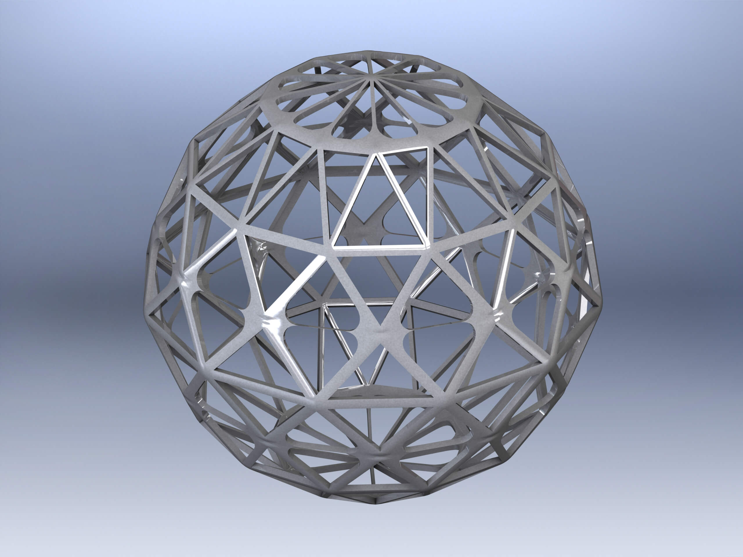 Wireframe Shape Geometric Sphere Cut Diamond - 3D Model by MRAnyCAD