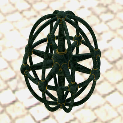 Wireframe Shape Geometric Sphere Linked - 3D Model by MRAnyCAD