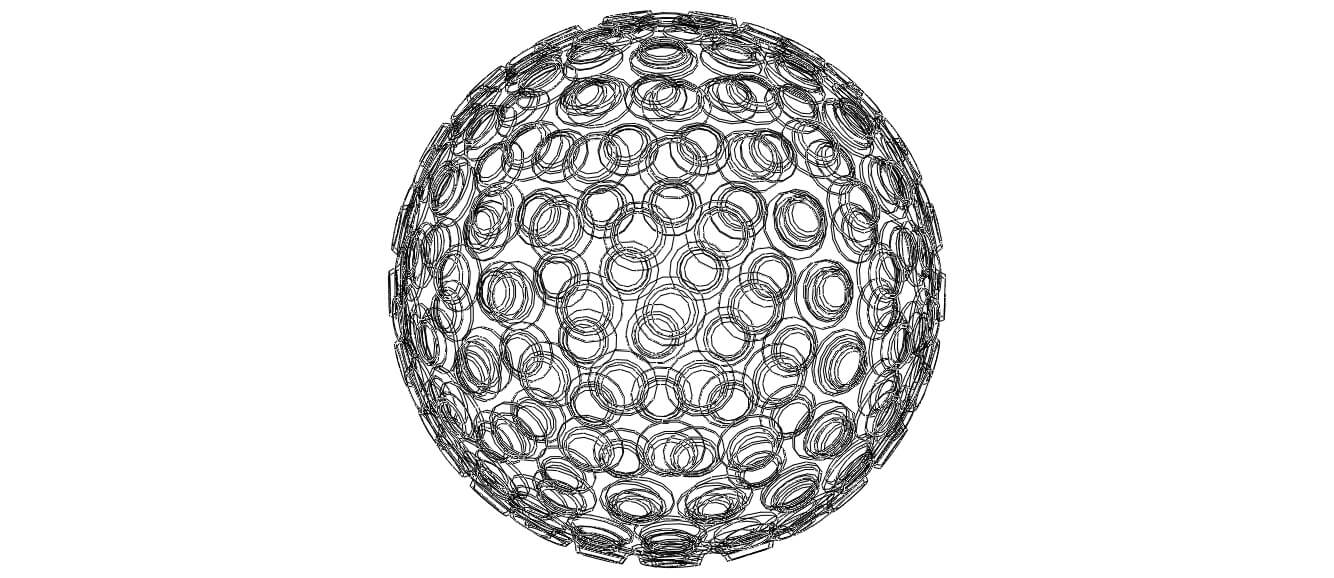 Wireframe Shape Geometric Spikes Ball - 3D Print Model by MRAnyCAD