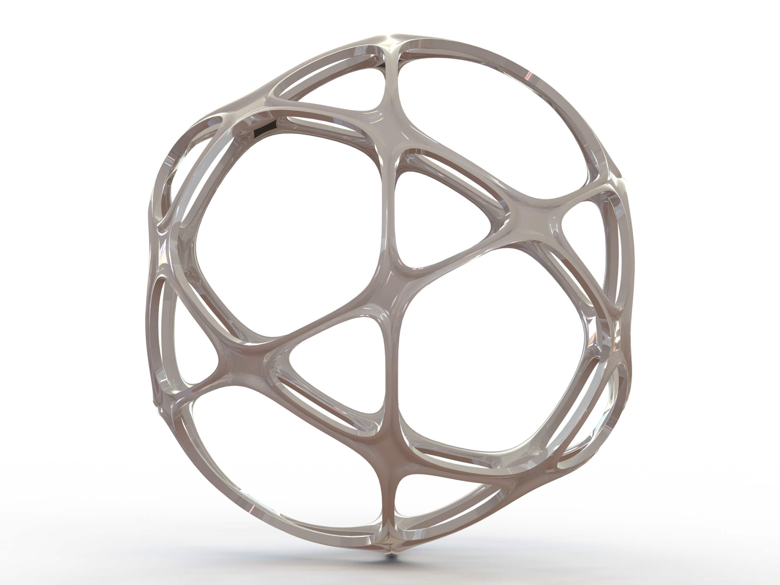 Wireframe Shape Geometric Sports Ball - 3D Print Model by MRAnyCAD