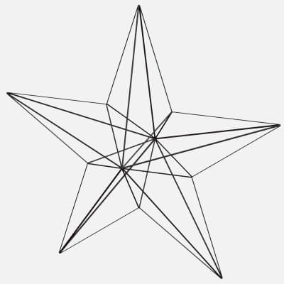 Wireframe Shape Geometric Star - 3D Model by MRAnyCAD