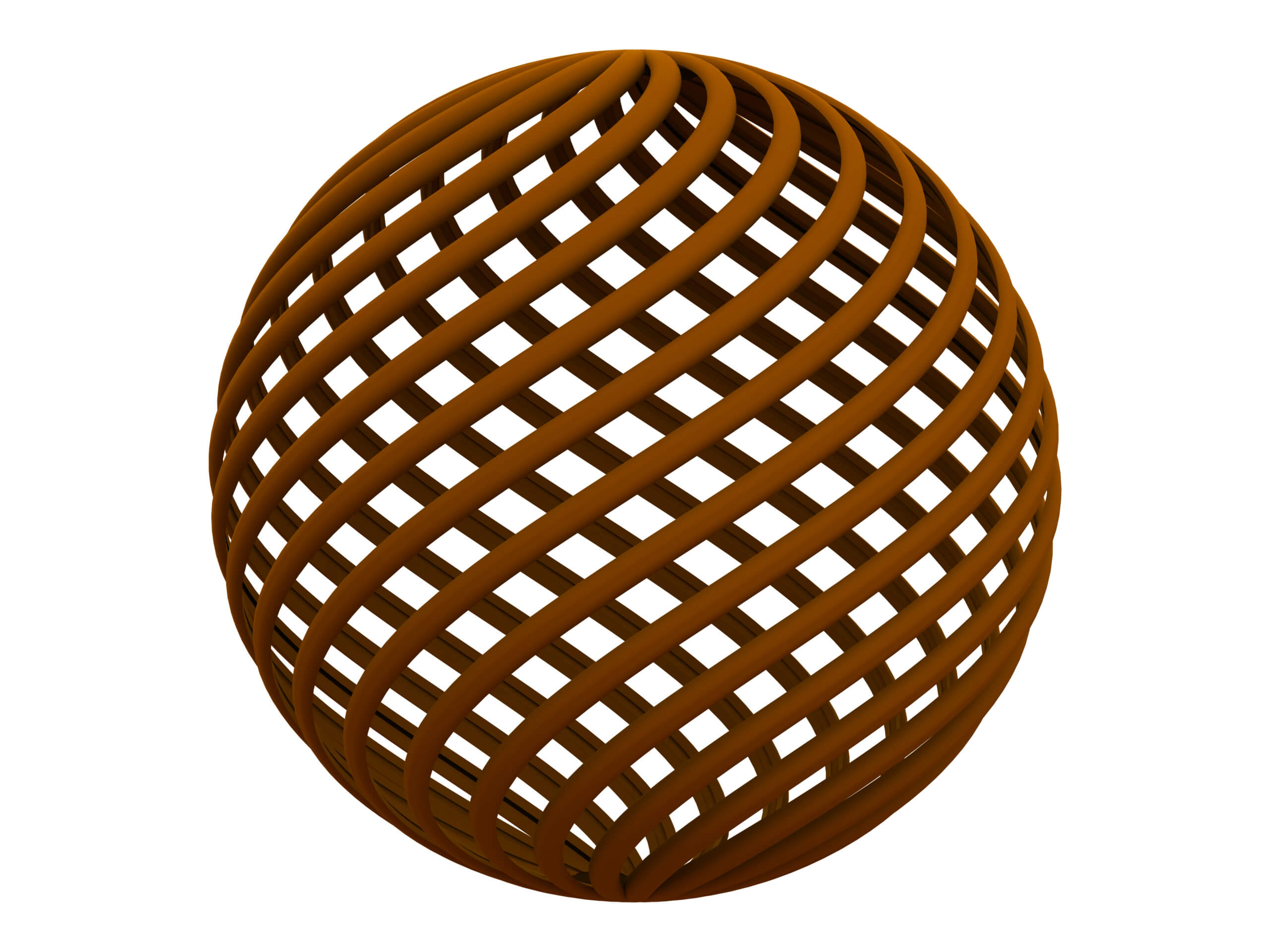 Wireframe Shape Geometric Twisted Sphere - 3D Model by MRAnyCAD