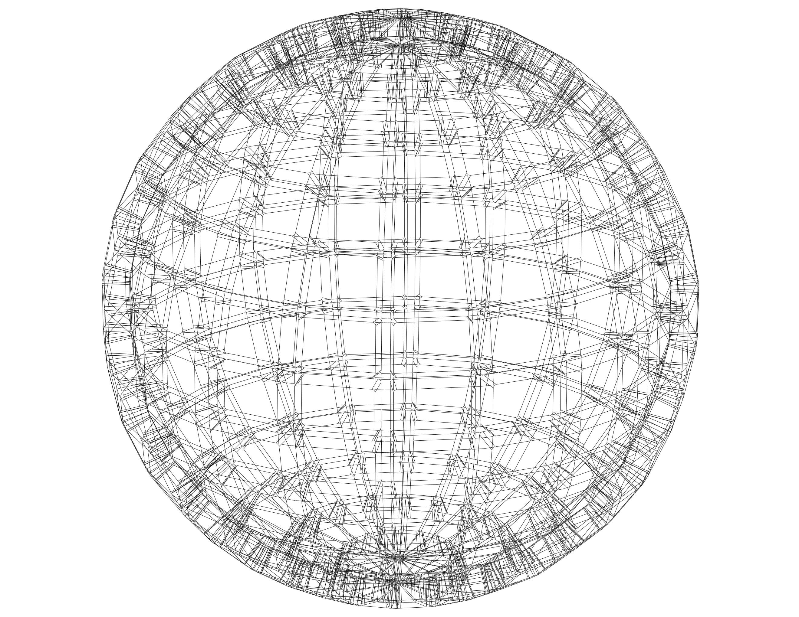 Wireframe Shape Globe Grid Sphere - 3D Print Model by MRAnyCAD