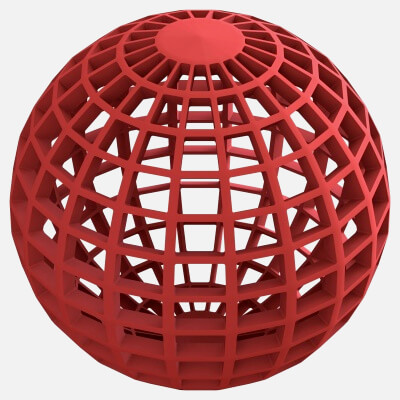 Wireframe Shape Globe Grid Sphere - 3D Model by MRAnyCAD