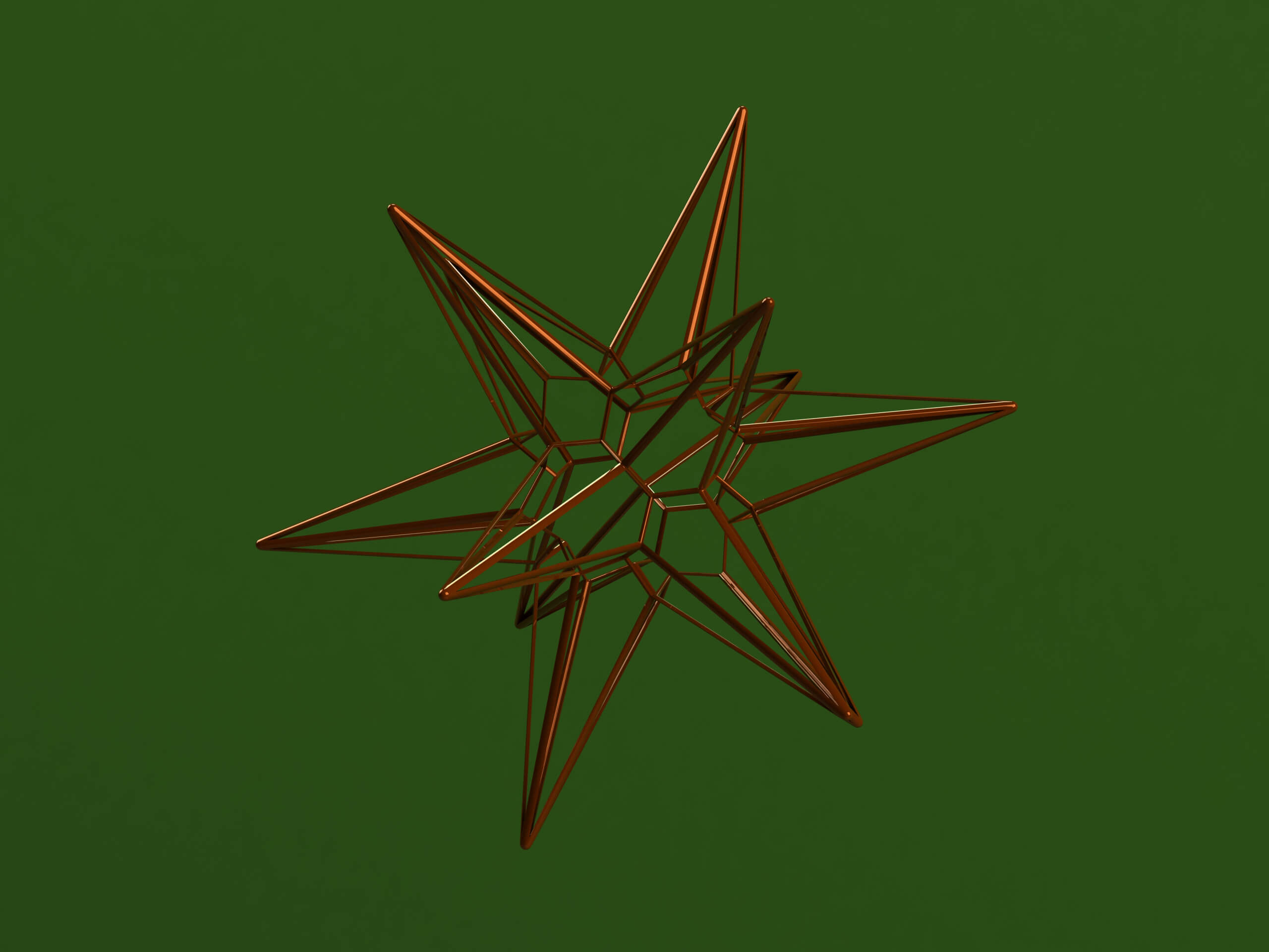 Wireframe Shape Great Triambic Icosahedron - 3D Model by MRAnyCAD