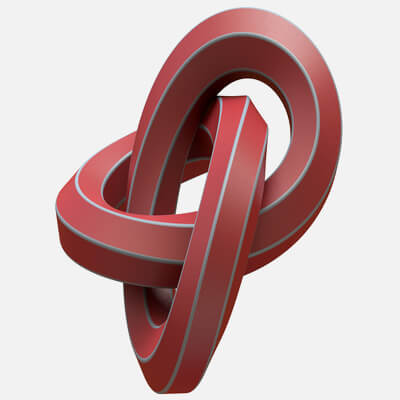 Wireframe Shape Hexagonal Trefoil Knot - 3D Model by MRAnyCAD