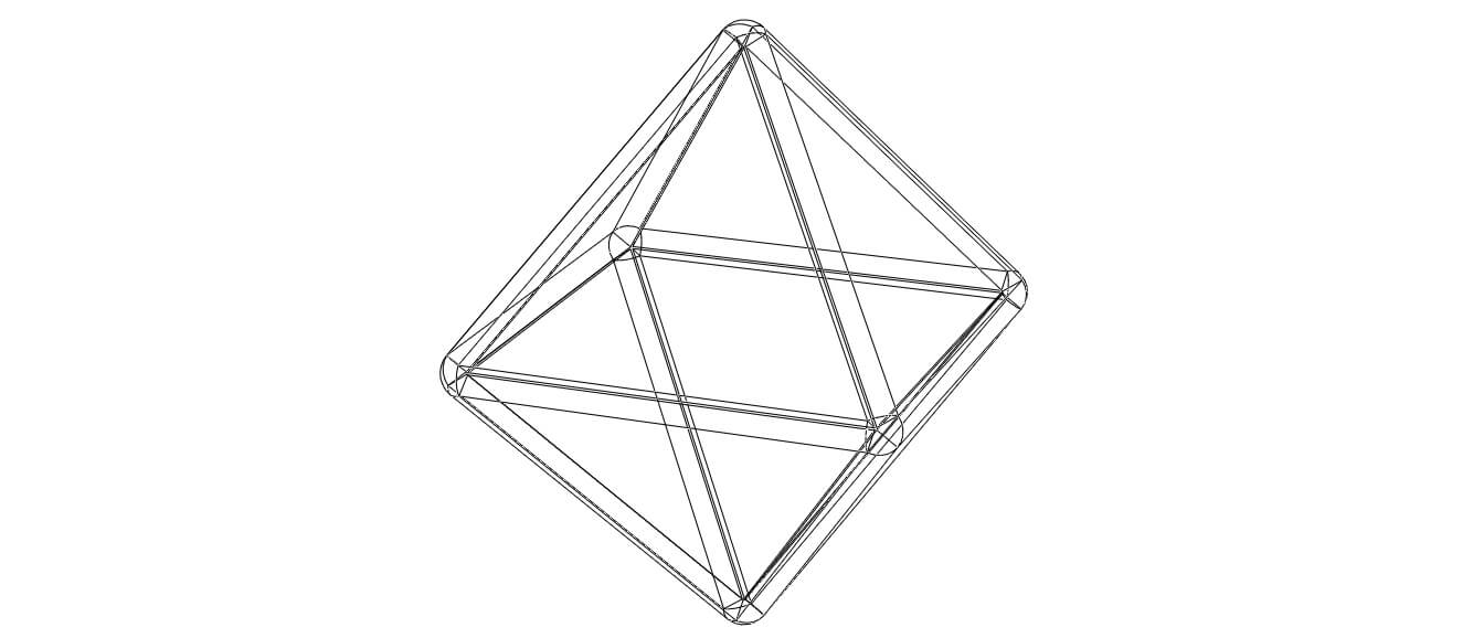 Wireframe Shape Octahedron - 3D Print Model by MRAnyCAD