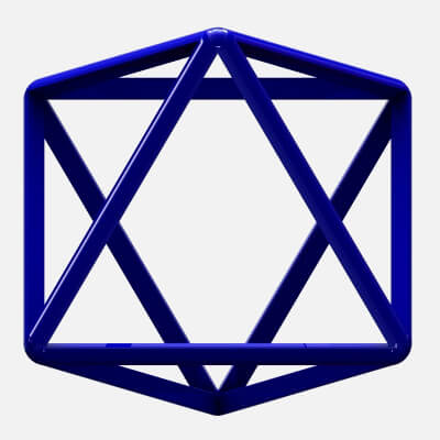 Wireframe Shape Octahedron - 3D Model by MRAnyCAD