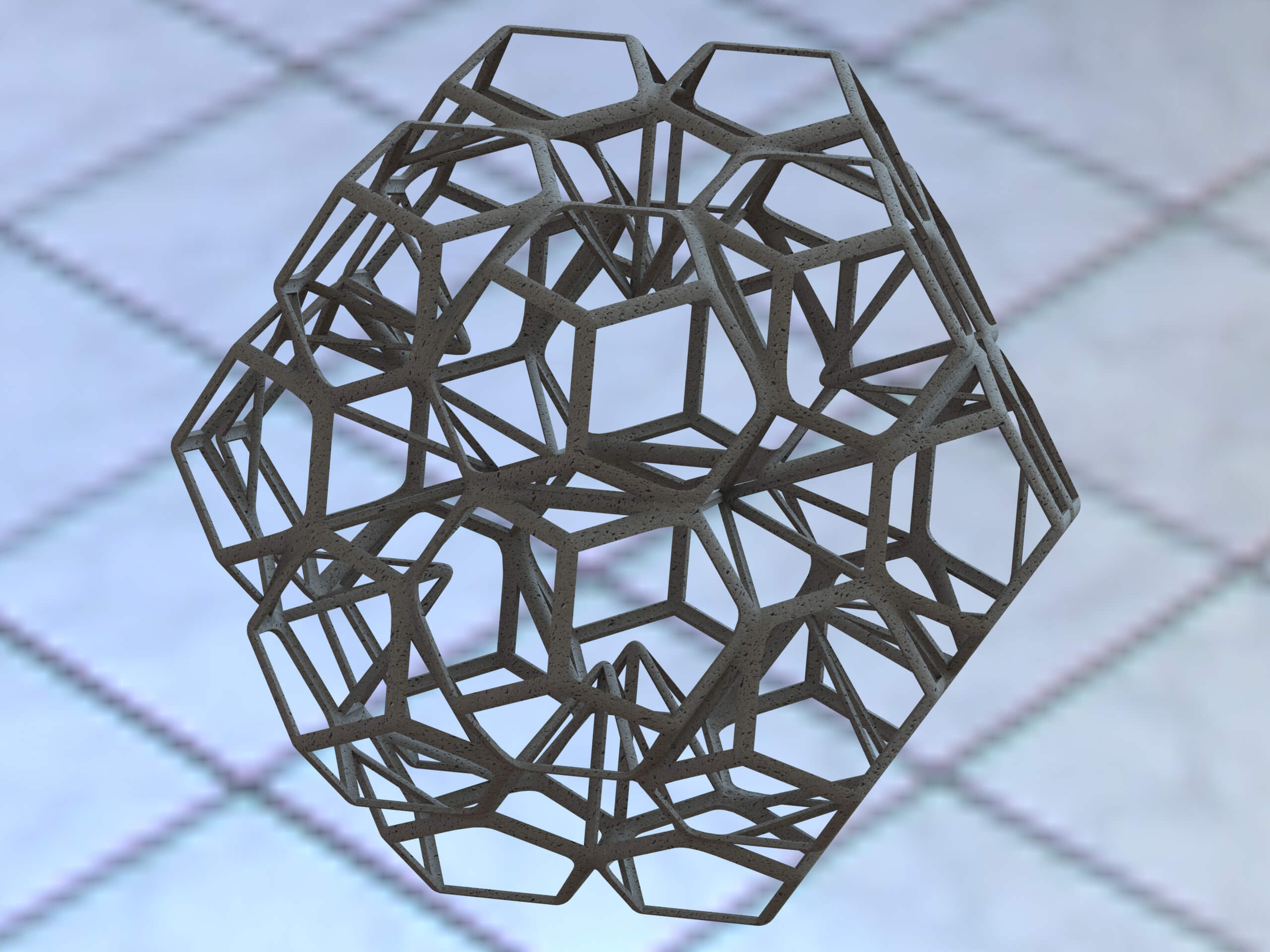 Wireframe Shape Penta Flake Dodecahedron - 3D Model by MRAnyCAD