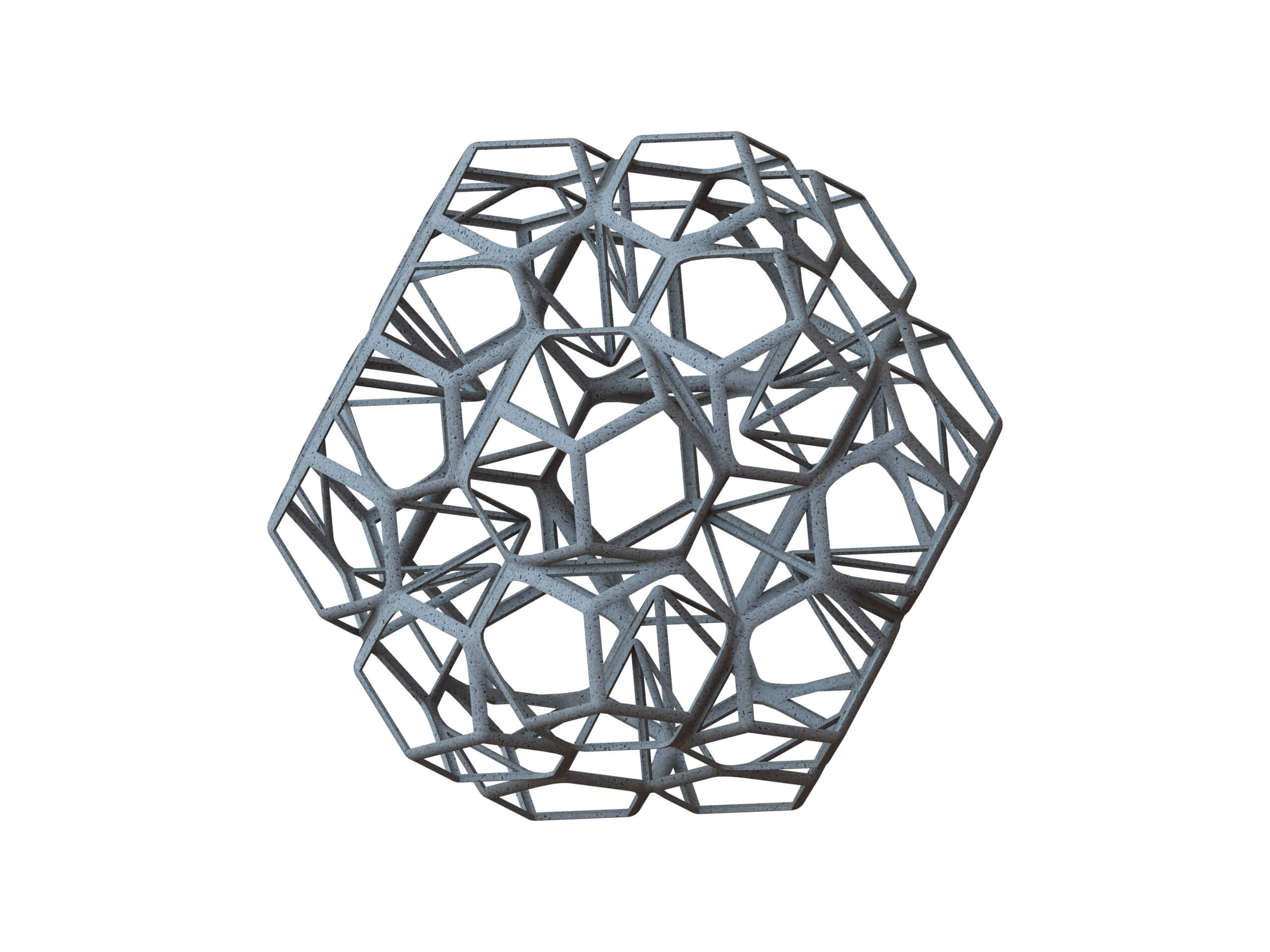 Wireframe Shape Penta Flake Dodecahedron - 3D Model by MRAnyCAD
