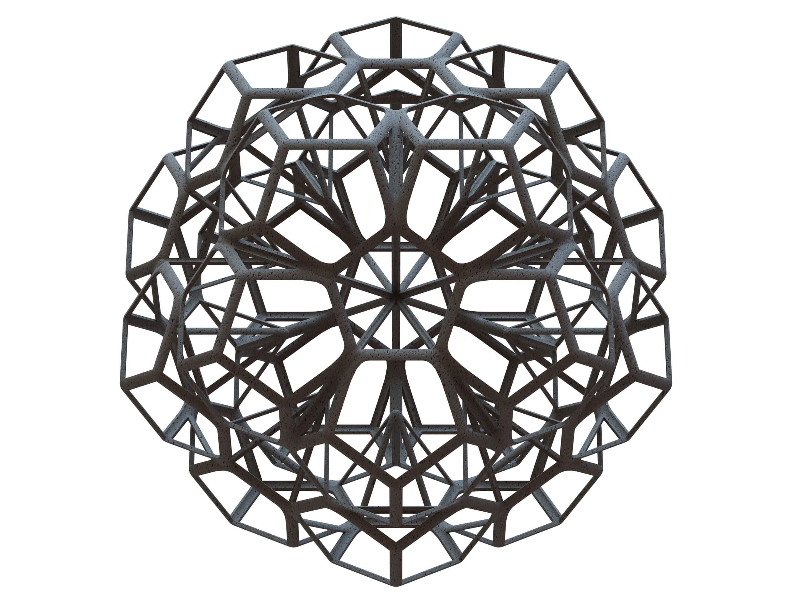Wireframe Shape Penta Flake Dodecahedron - 3D Model by MRAnyCAD