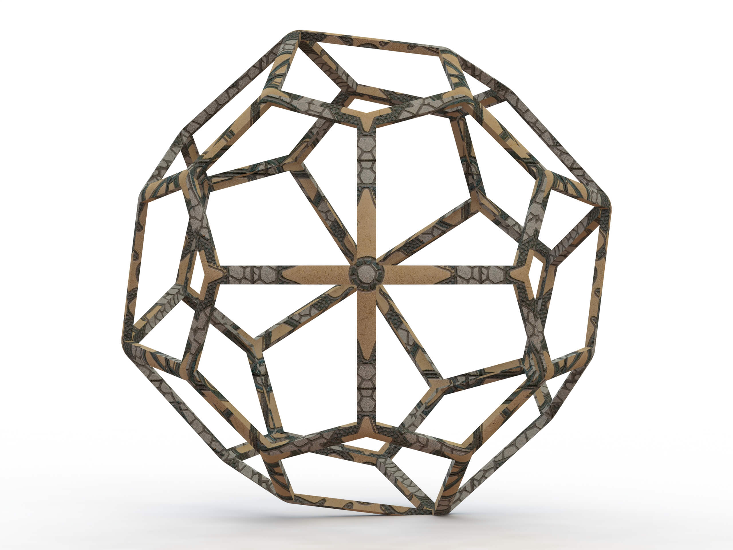 Wireframe Shape Pentagonal Icositetrahedron - 3D Model by MRAnyCAD