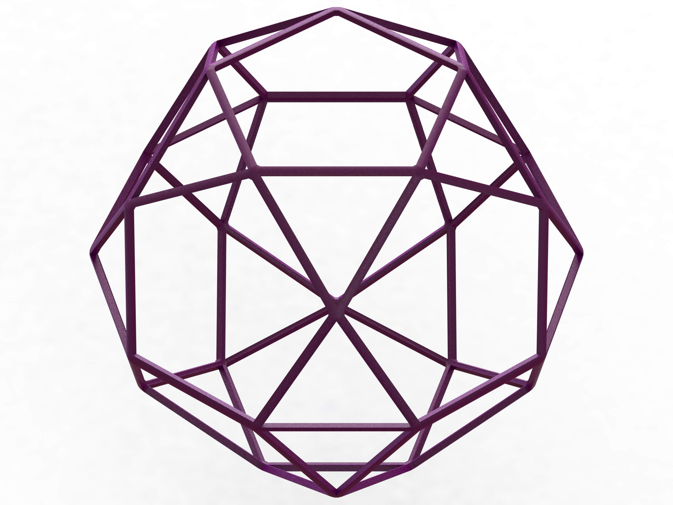 Wireframe Shape Pentagonal Orthobirotunda - 3D Print Model by MRAnyCAD