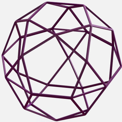 Wireframe Shape Pentagonal Orthobirotunda - 3D Model by MRAnyCAD