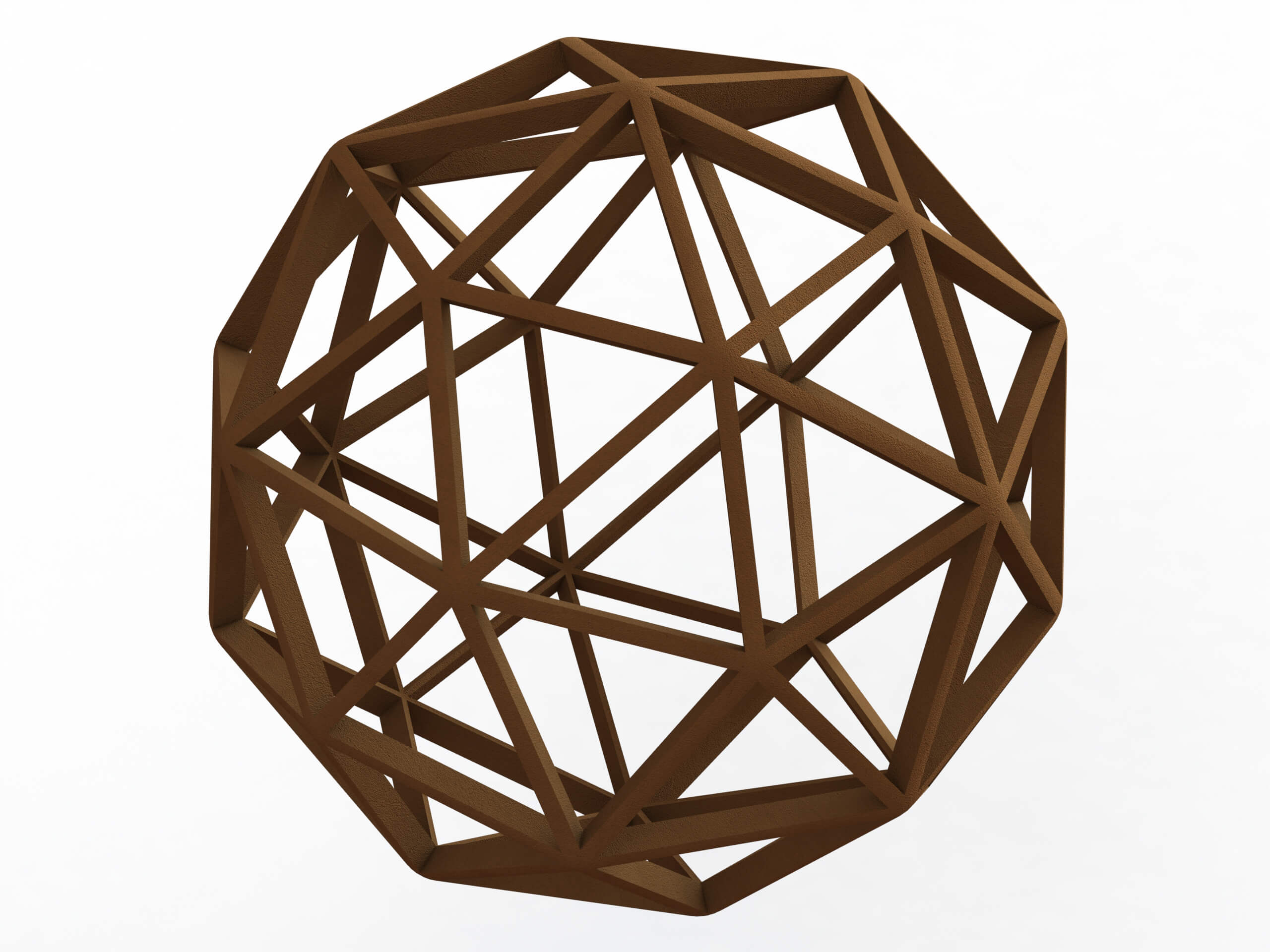 Wireframe Shape Pentakis Dodecahedron - 3D Print Model by MRAnyCAD