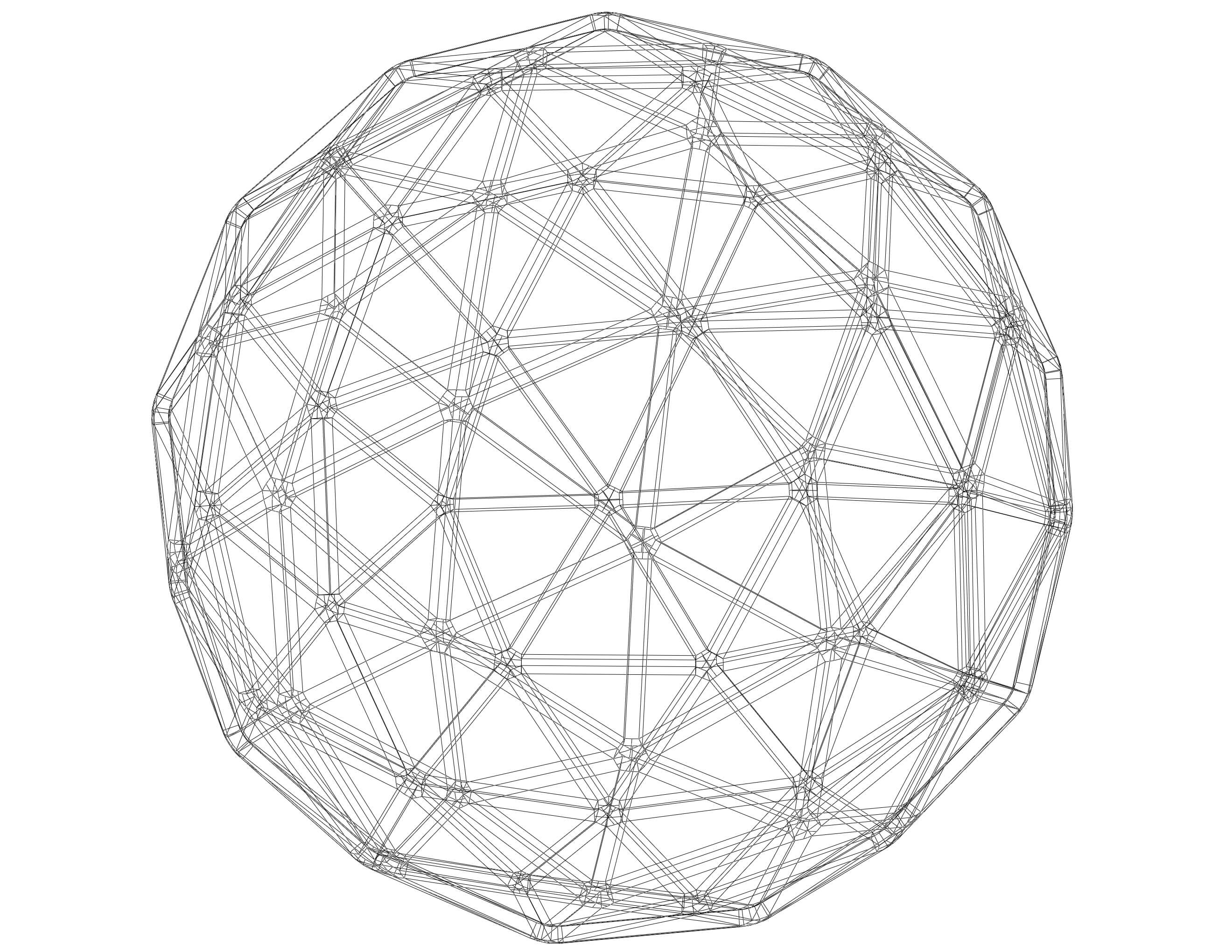 Wireframe Shape Pentakis Snub Dodecahedron - 3D Model by MRAnyCAD