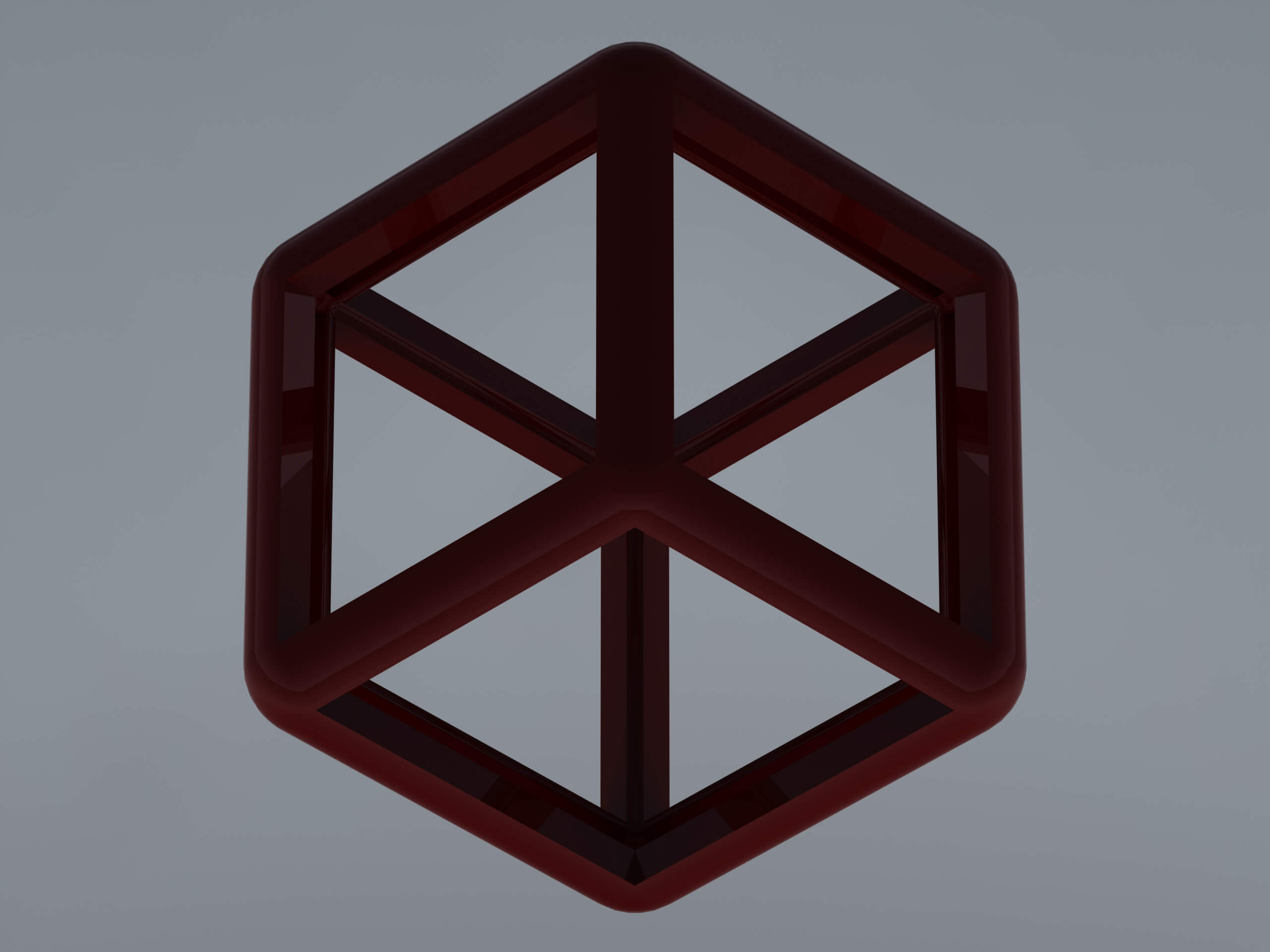 Wireframe Shape Rhombic Dodecahedron 3d Print Model By Mranycad