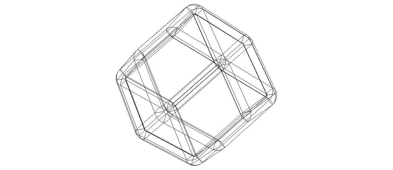 Wireframe Shape Rhombic Dodecahedron 3d Print Model By Mranycad
