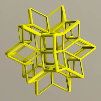Wireframe Shape Cube - Free 3D Print Model by MRAnyCAD
