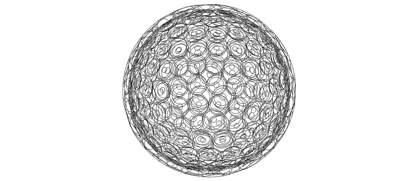 Wireframe Shape Small Ball - 3D Print Model by MRAnyCAD