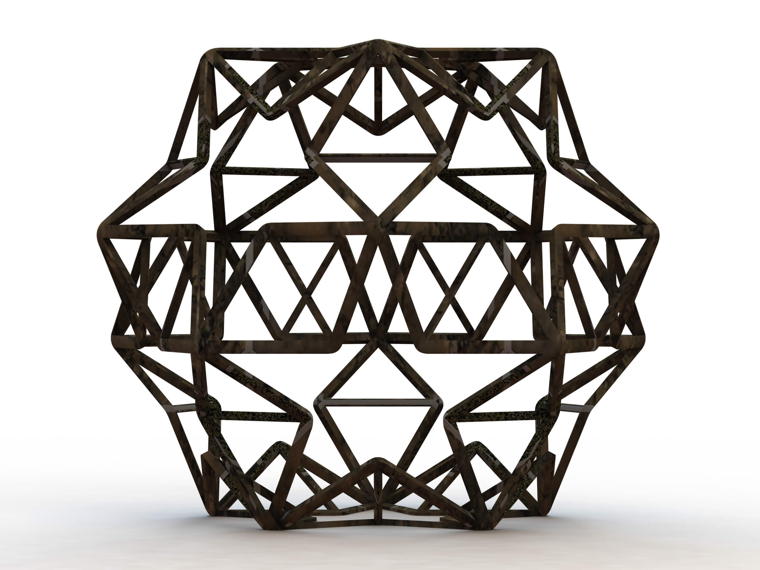 Wireframe Shape Small Ditrigonal Icosidodecahedron - 3D Model by MRAnyCAD