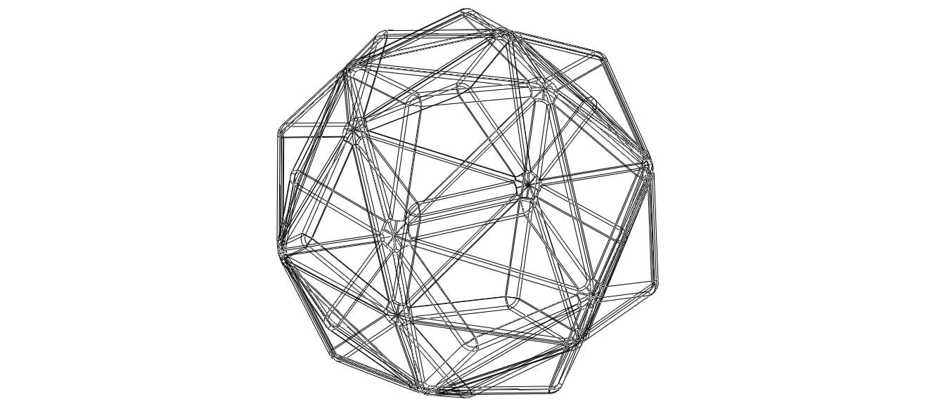Wireframe Shape Small Triambic Icosahedron - 3D Model by MRAnyCAD