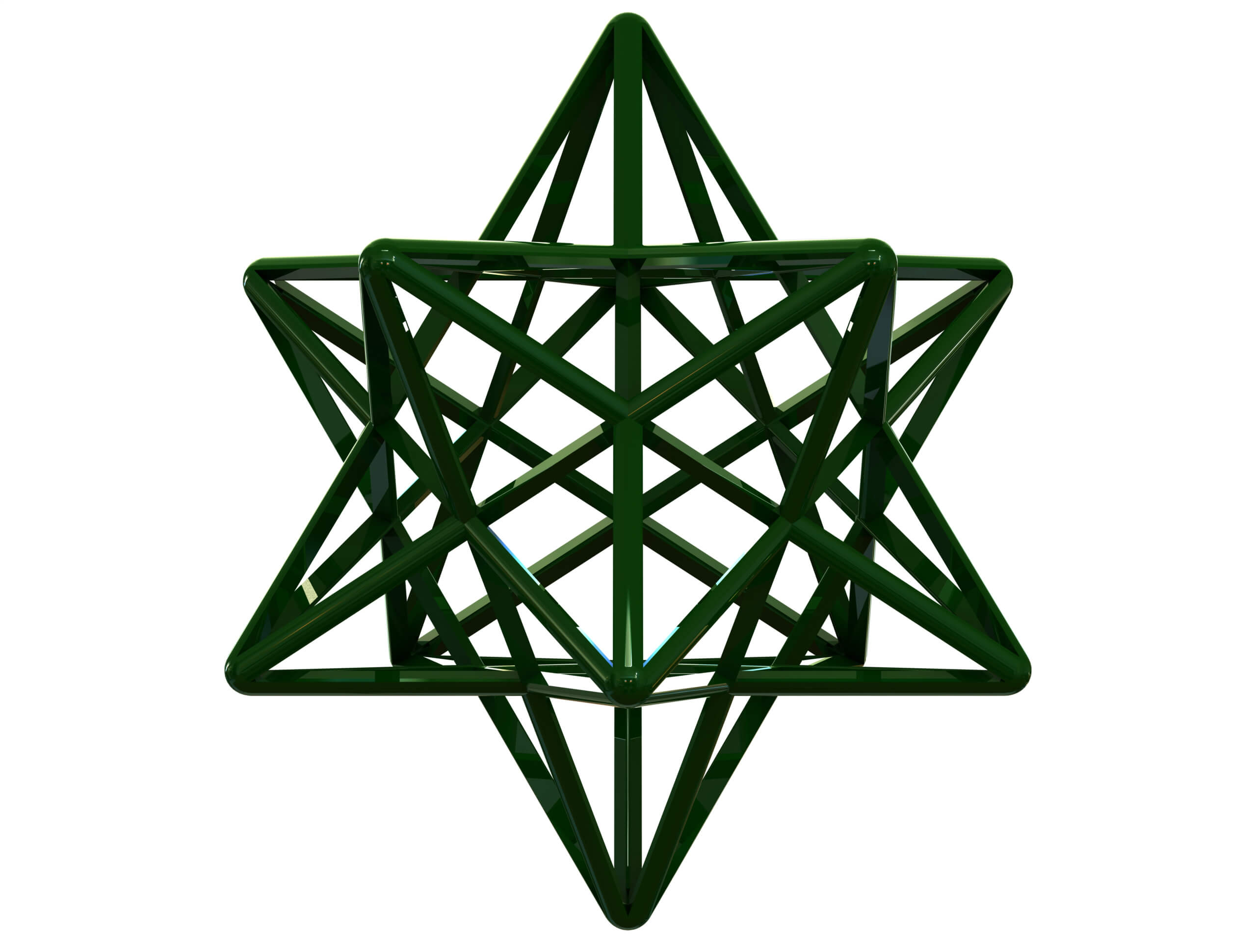 Wireframe Shape Stellated Dodecahedron - 3D Print Model by MRAnyCAD