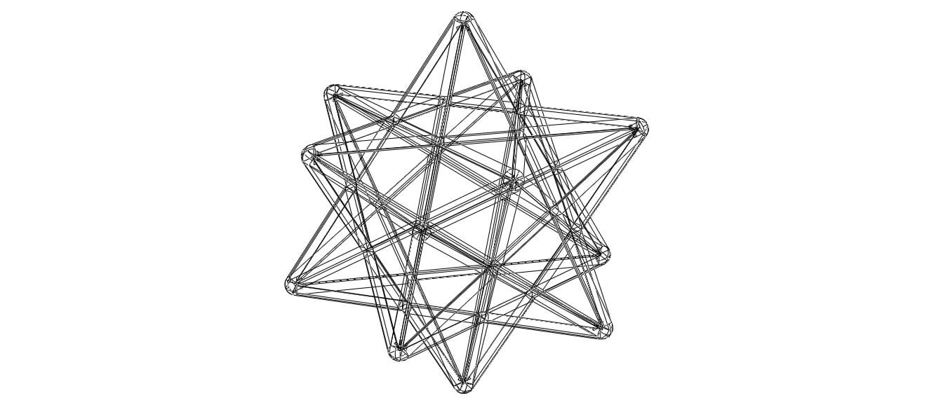 Wireframe Shape Stellated Dodecahedron 3d Print Model By Mranycad