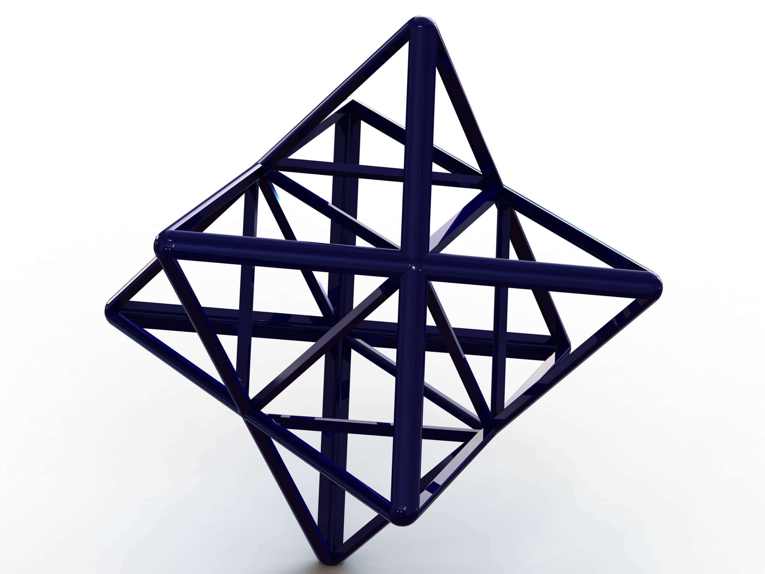 Wireframe Shape Stellated Octahedron 3d Print Model By Mranycad
