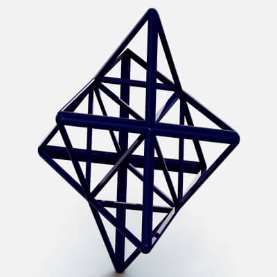 Wireframe Shape Stellated Octahedron - 3D Print Model by MRAnyCAD