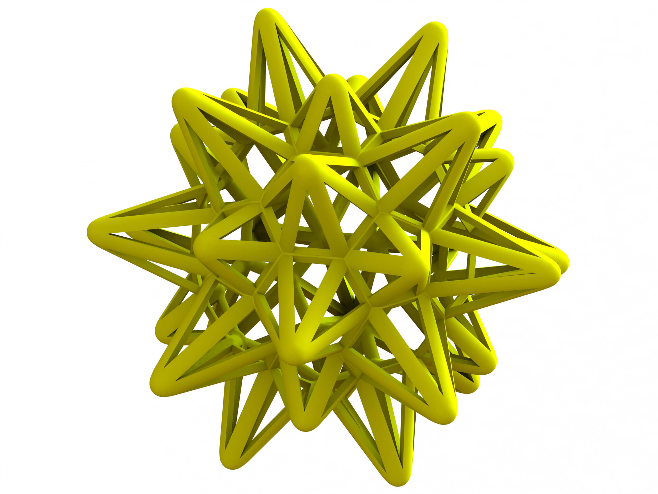 Wireframe Shape Stellated Truncated Icosahedron 3d Print Model By