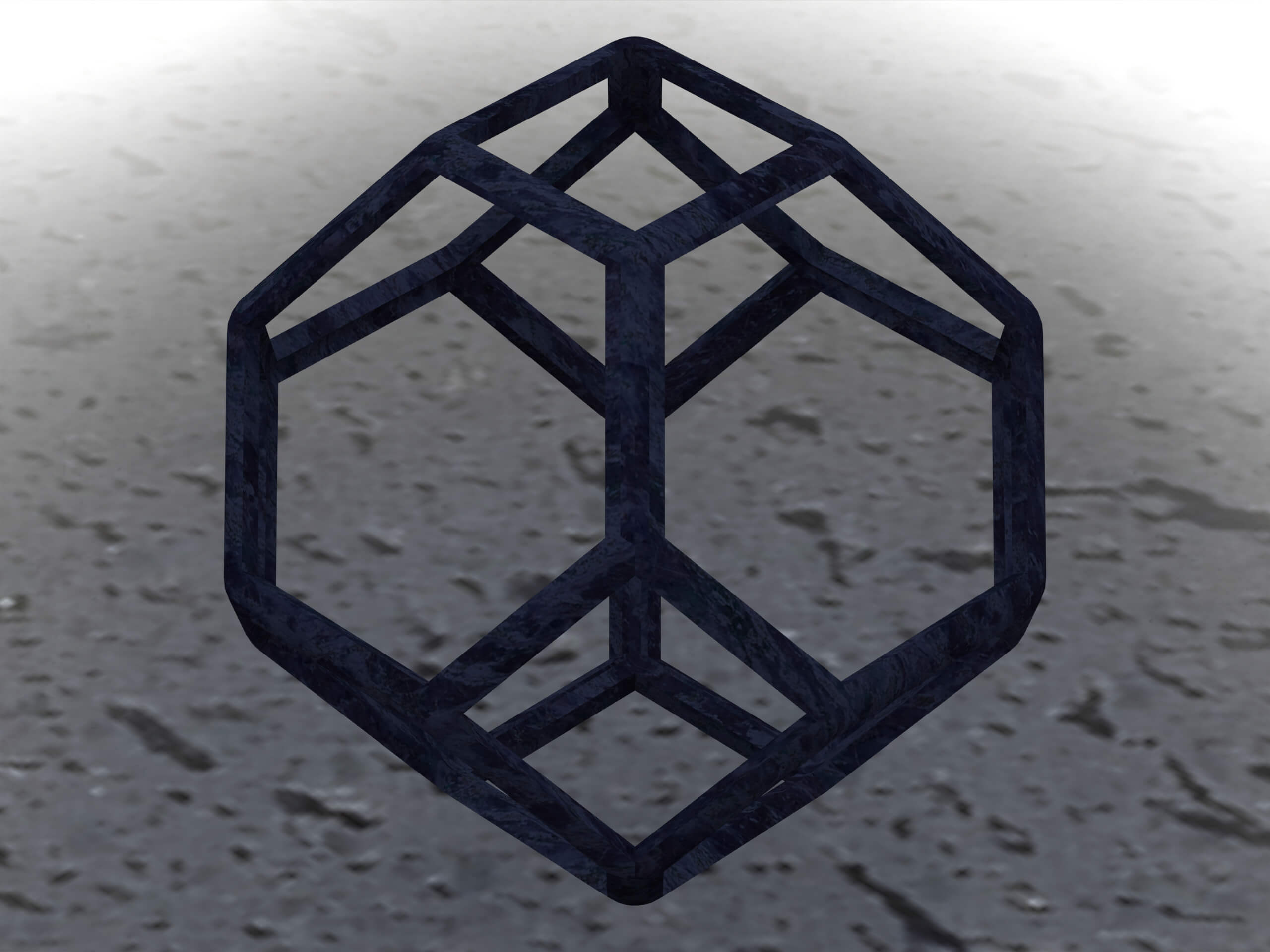 Wireframe Shape Tetradecahedron - 3D Print Model by MRAnyCAD